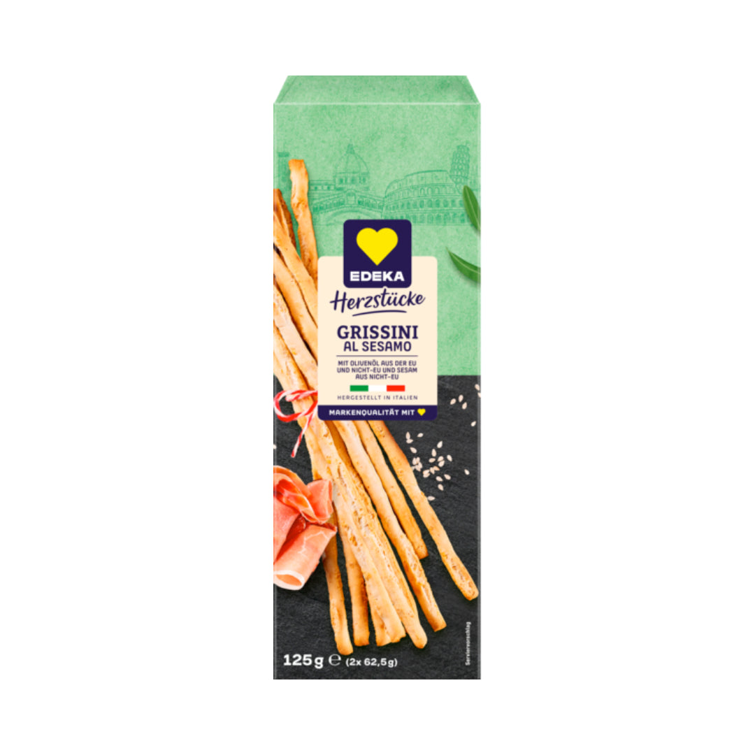 EDEKA Herzstücke Italienischer Grissini Sesam 125g – foodpipe Rostock
