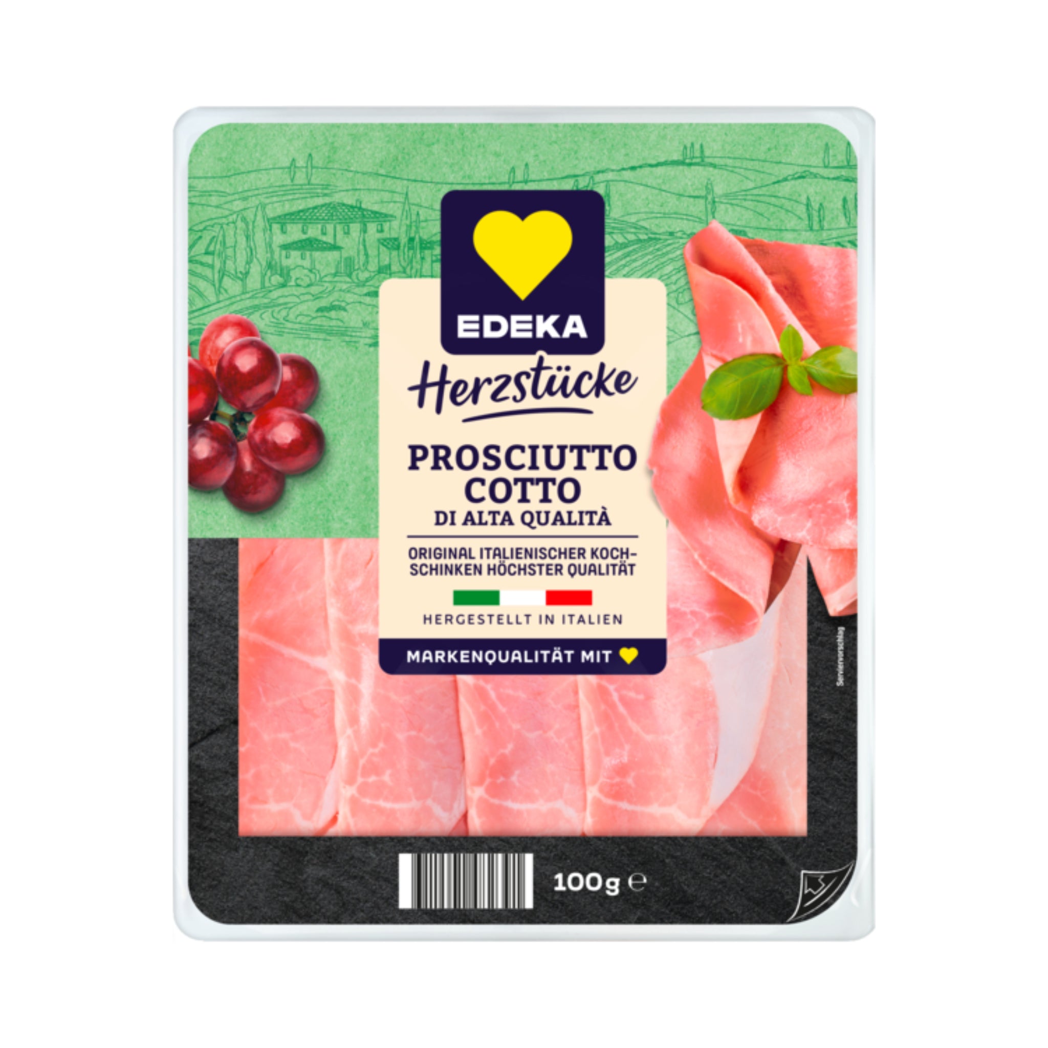 EDEKA Herzstücke Prosciutto Cotto Alta Qualita 100g – foodpipe Rostock